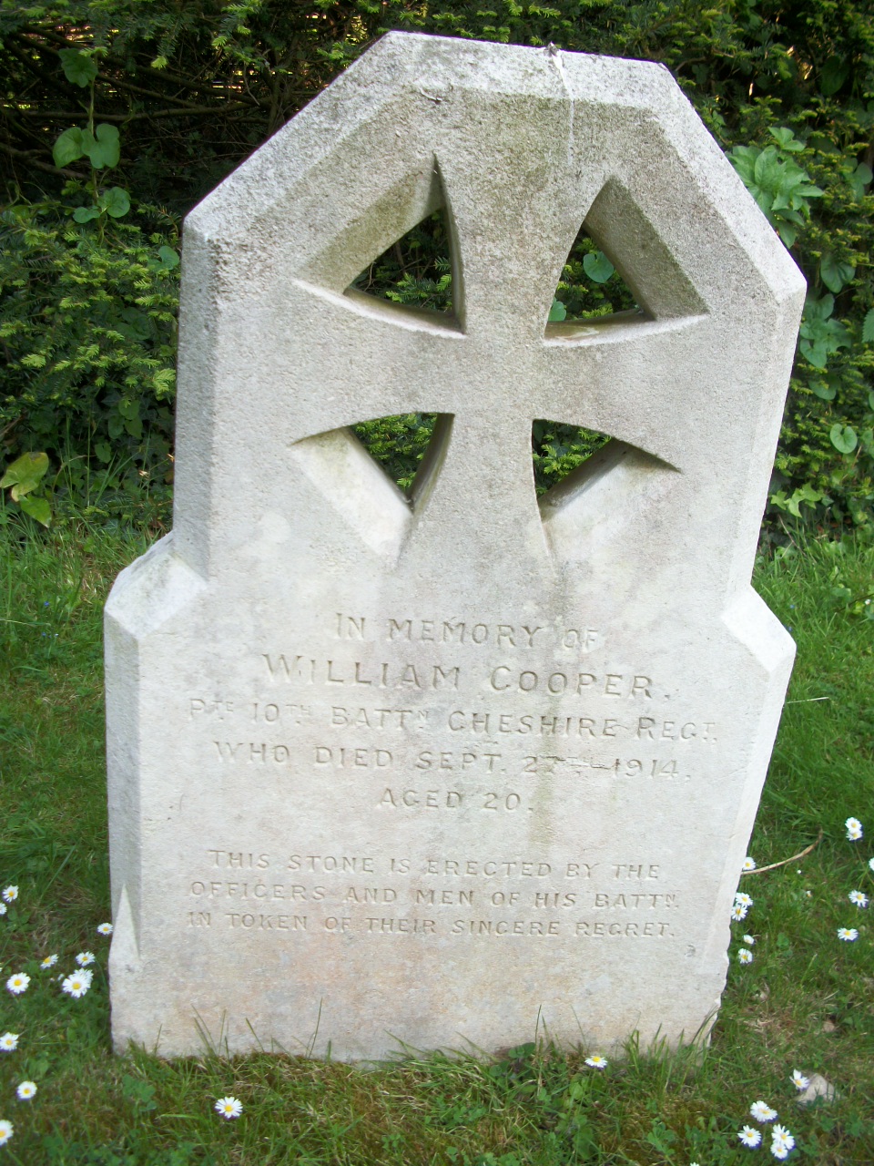 27th September 2020 | remember them all: Cheshire Regiment casualties